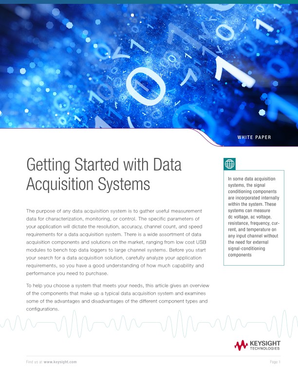 Getting Started with Data Acquisition Systems PDF Asset Page | Keysight